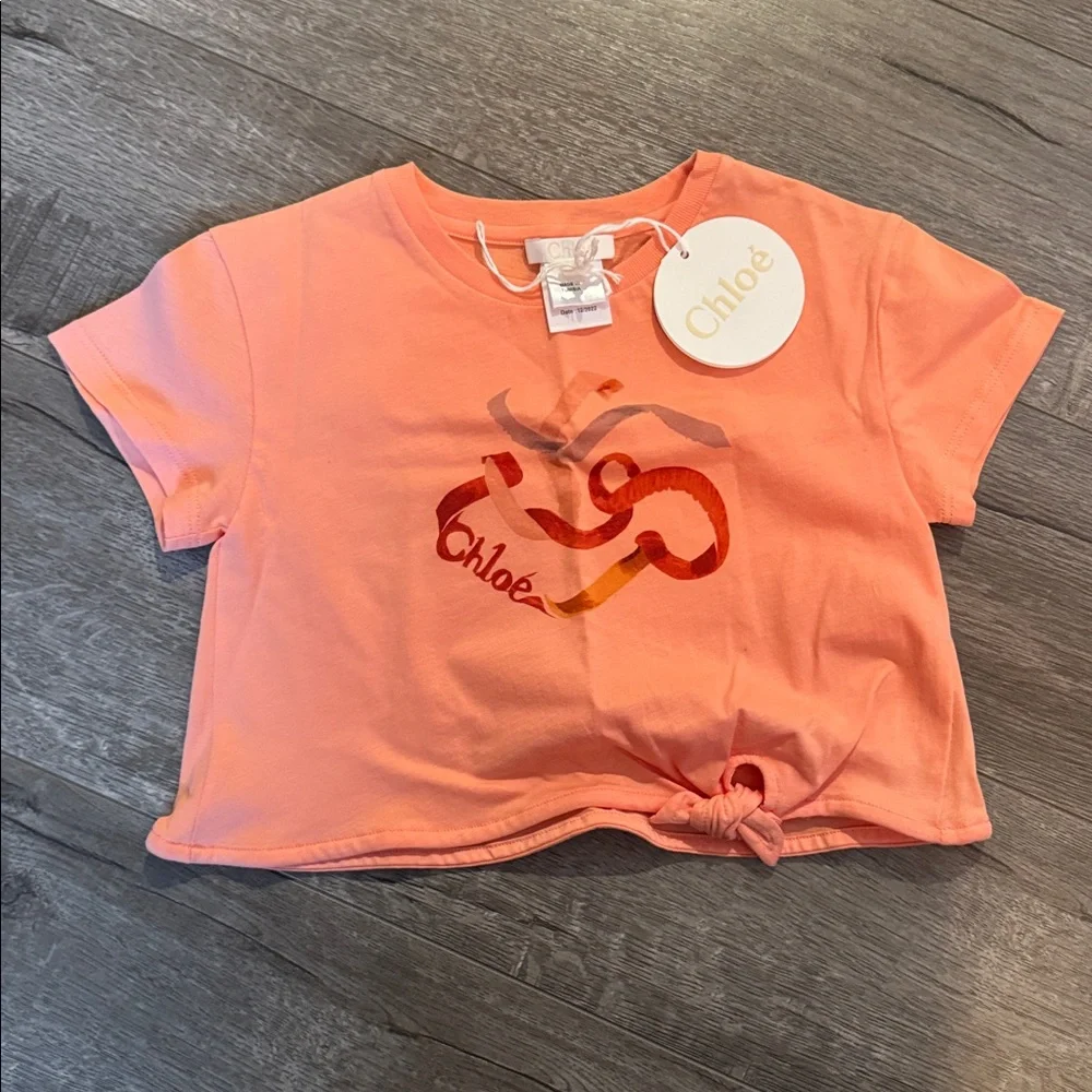 Chloe | Shirts & Tops | Chlo Peach Pink Graphic Tee The Chloe Design ...
